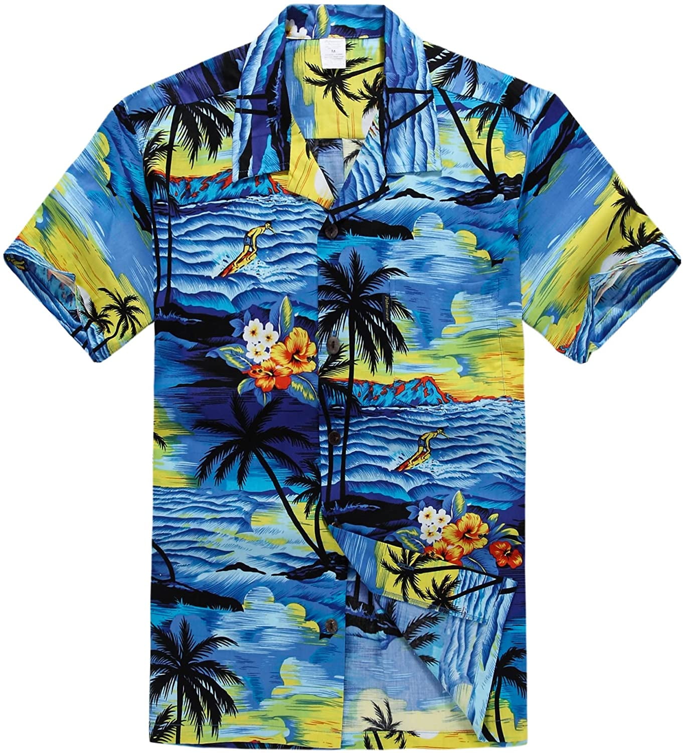 Palm Wave Men's Hawaiian Shirt Aloha Shirt Small Sunset Blue - Walmart.com Palm Wave Men's Hawaiian Shirt Aloha Shirt Small Sunset Blue - Walmart.com