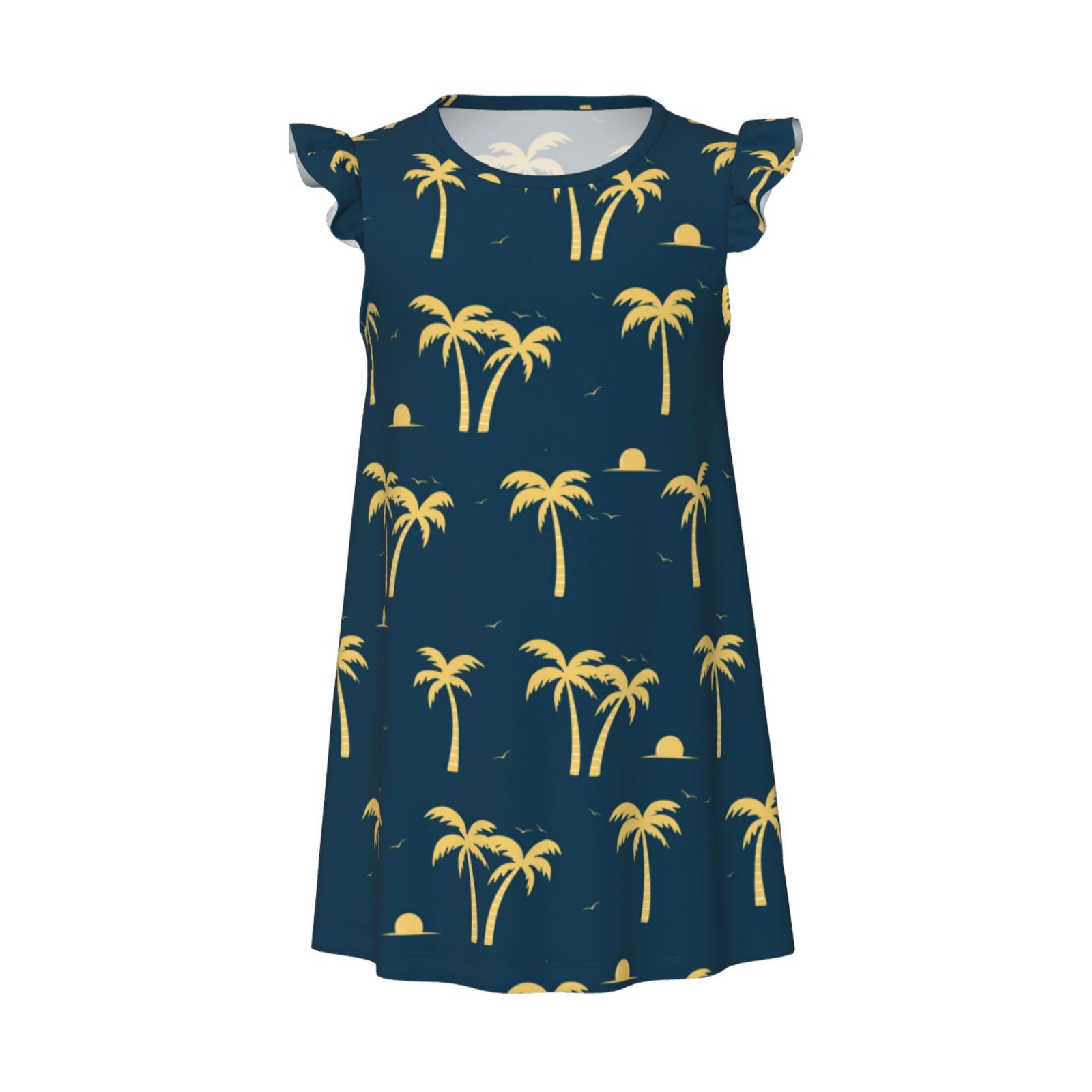 Palm tree_AK Girls Nightgowns, Pajamas for Girls, Soft Flutter Short ...