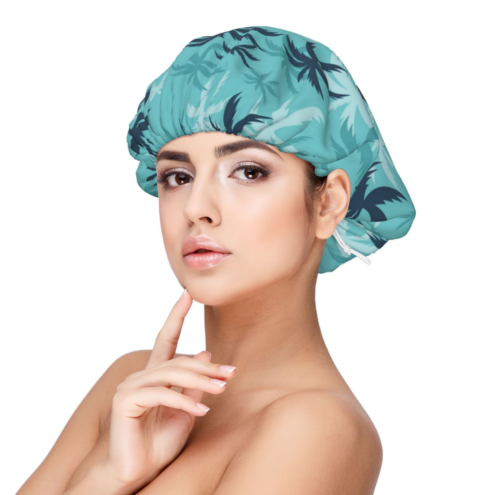 Palm tree_AL Silk Bonnet for Sleeping Women Men, Adjustable Elastic ...