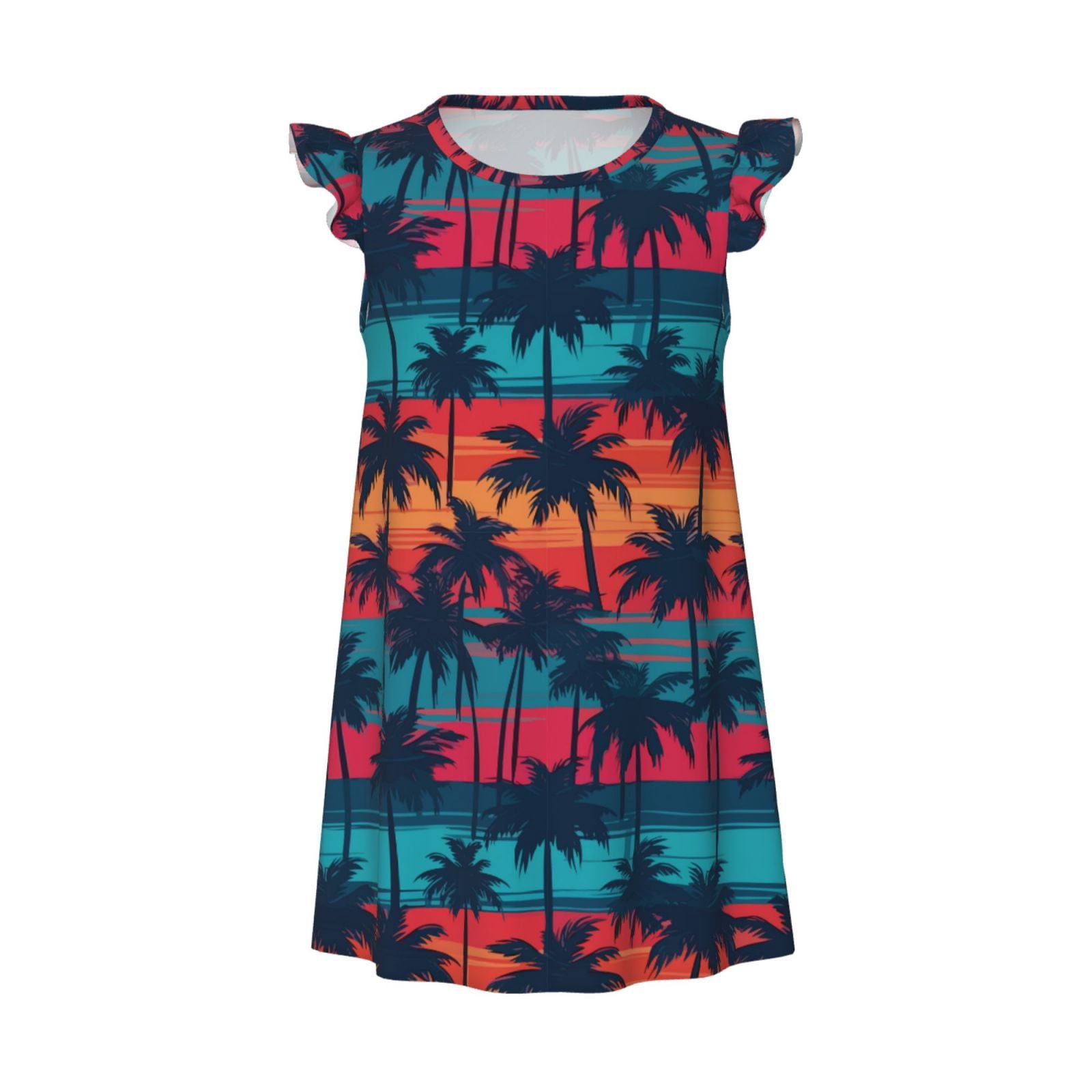 Palm tree_AN Girls Nightgowns, Toddler Girl Pajamas Nightgowns ...
