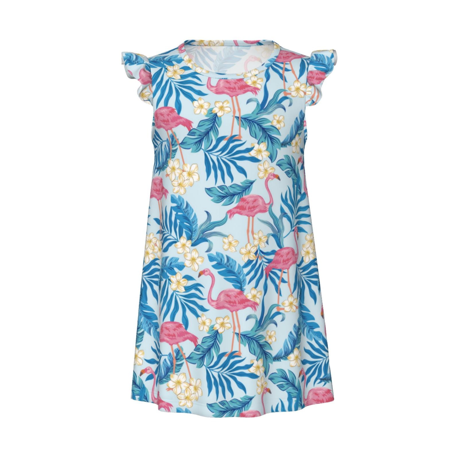 Palm tree flamingo flower Girls Nightgowns, Pajamas for Girls, Soft ...