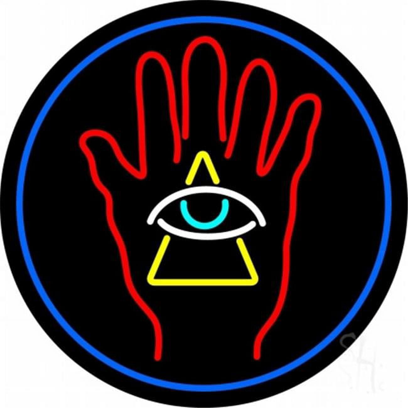 Palm with Eye Pyramid Neon Sign, 26 x 3 x 26 in. - Walmart.com