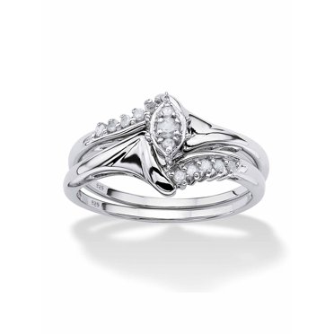 Free Shipping! JeenMata 2 Carat Princess Wedding Ring Set - Bridal Set ...