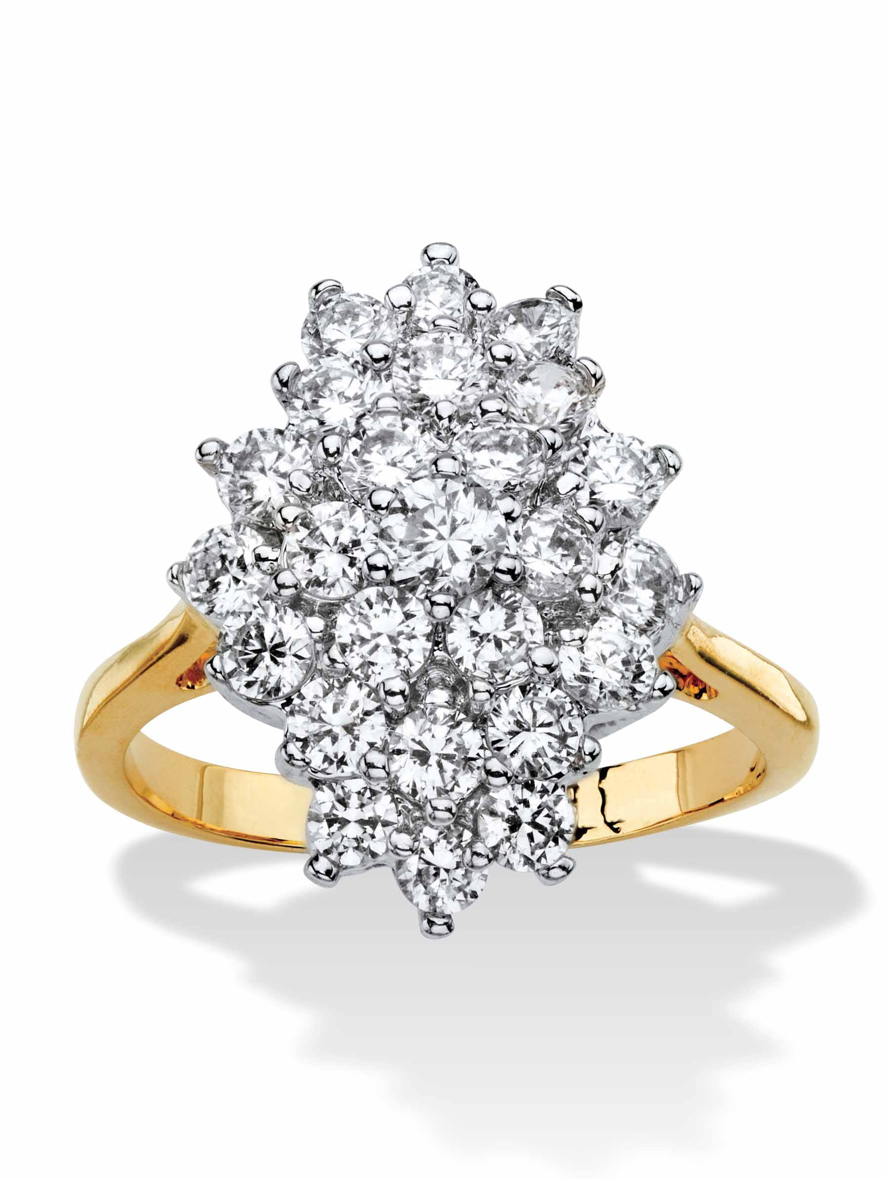 PalmBeach Jewelry Gold-Plated 1.82 TCW Cubic Zirconia Marquise-Shaped ...