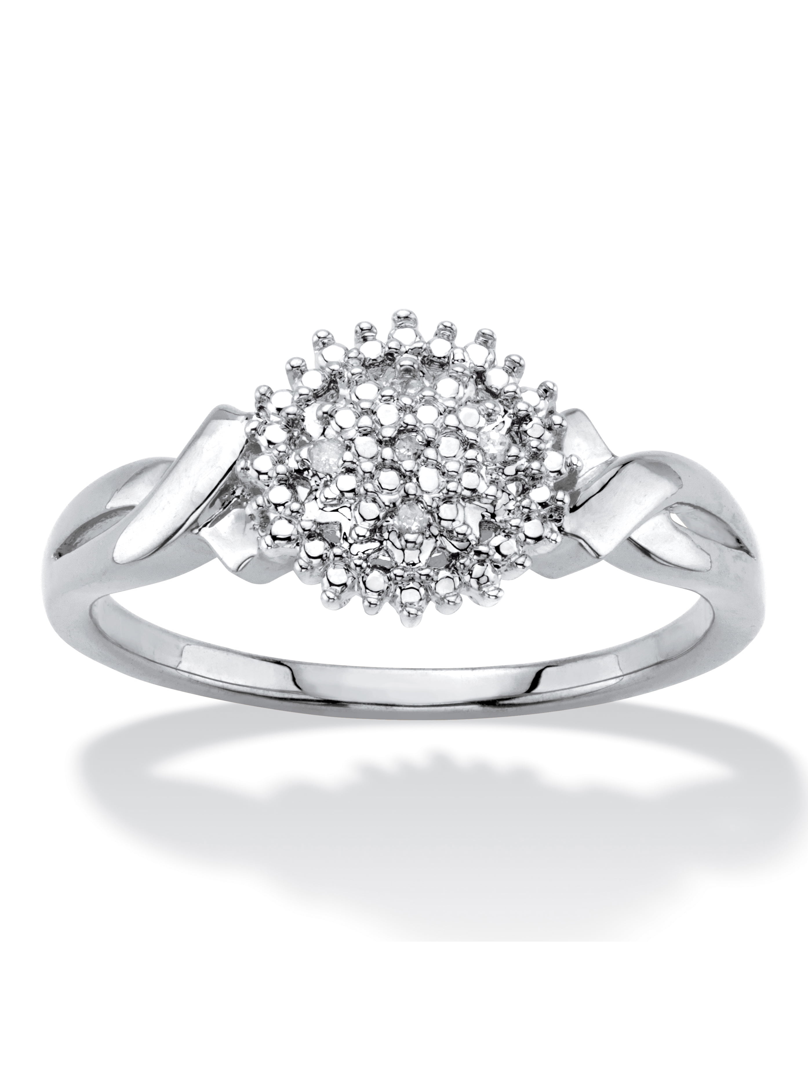 PalmBeach Jewelry Diamond Accent Round Two-Tone 14k Gold or Platinum ...