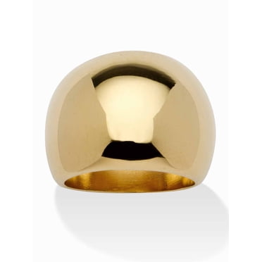 Brilliance Fine Jewelry 10K Yellow Gold Woven Design Dome Shape Ring ...