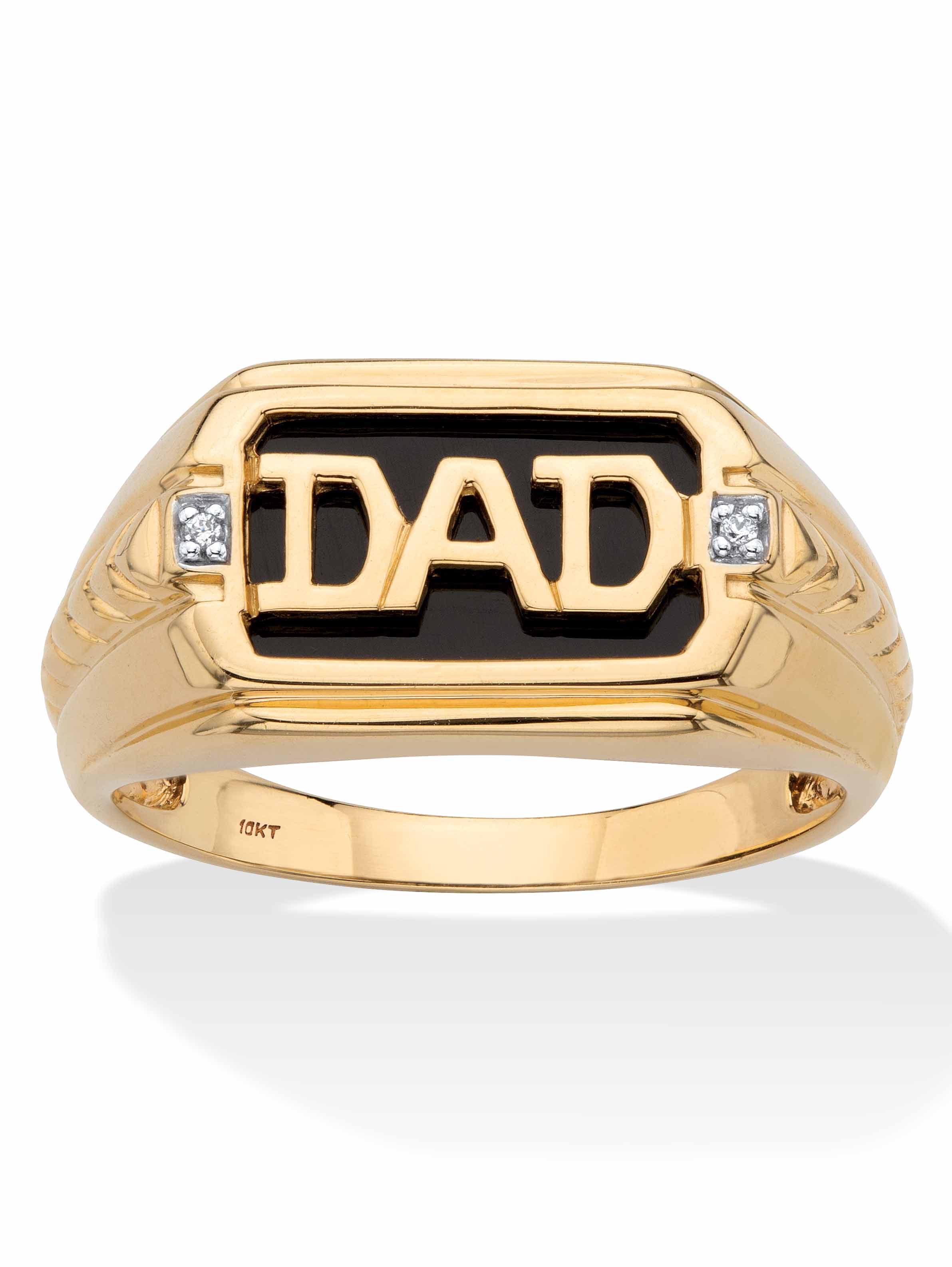 Men's Stainless Steel Diamond Accent "DAD" Flip Ring - Perfect gift for ...