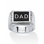 Men's Stainless Steel Diamond Accent "DAD" Flip Ring - Perfect gift for ...