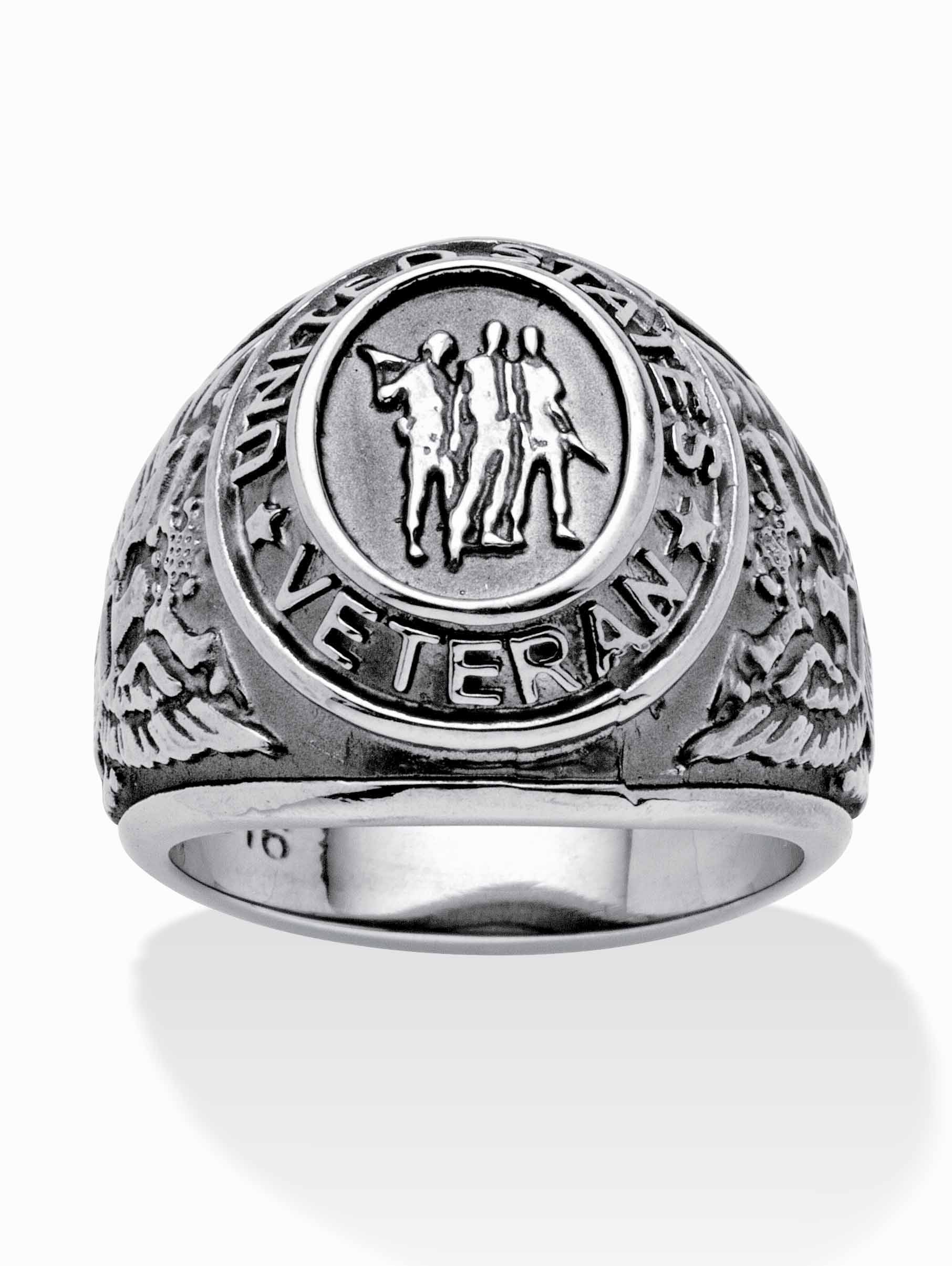 Men's Triple Milgrain Edge 9mm Ring in Stainless Steel - Walmart.com