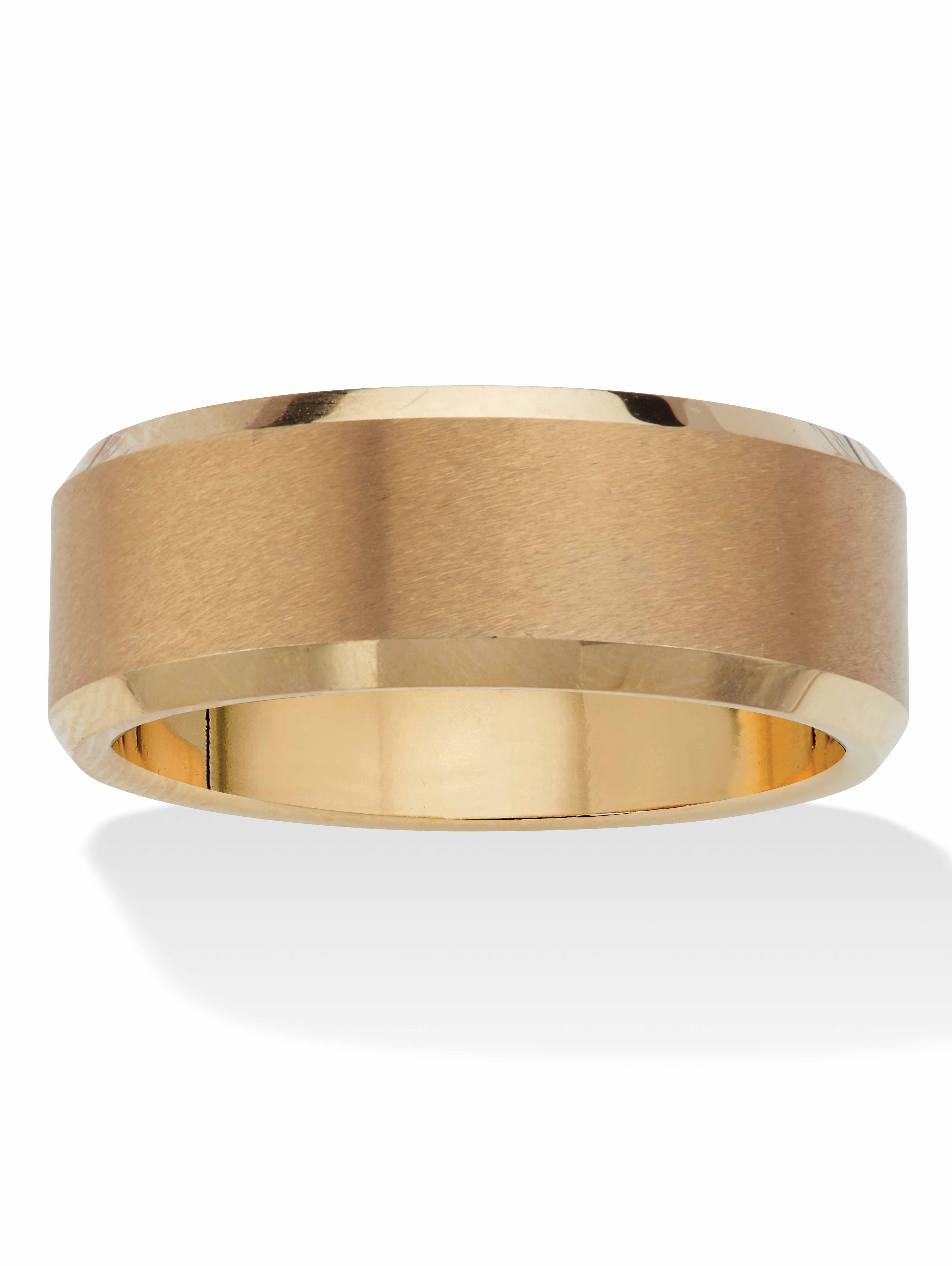 PalmBeach Jewelry Mens Tungsten Brushed Finish Bevel Edge Wedding Band ...