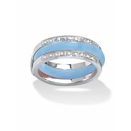 PalmBeach Jewelry Genuine Jade and Peridot, Garnet and White Topaz 3-Piece Ring Set in 10k ...