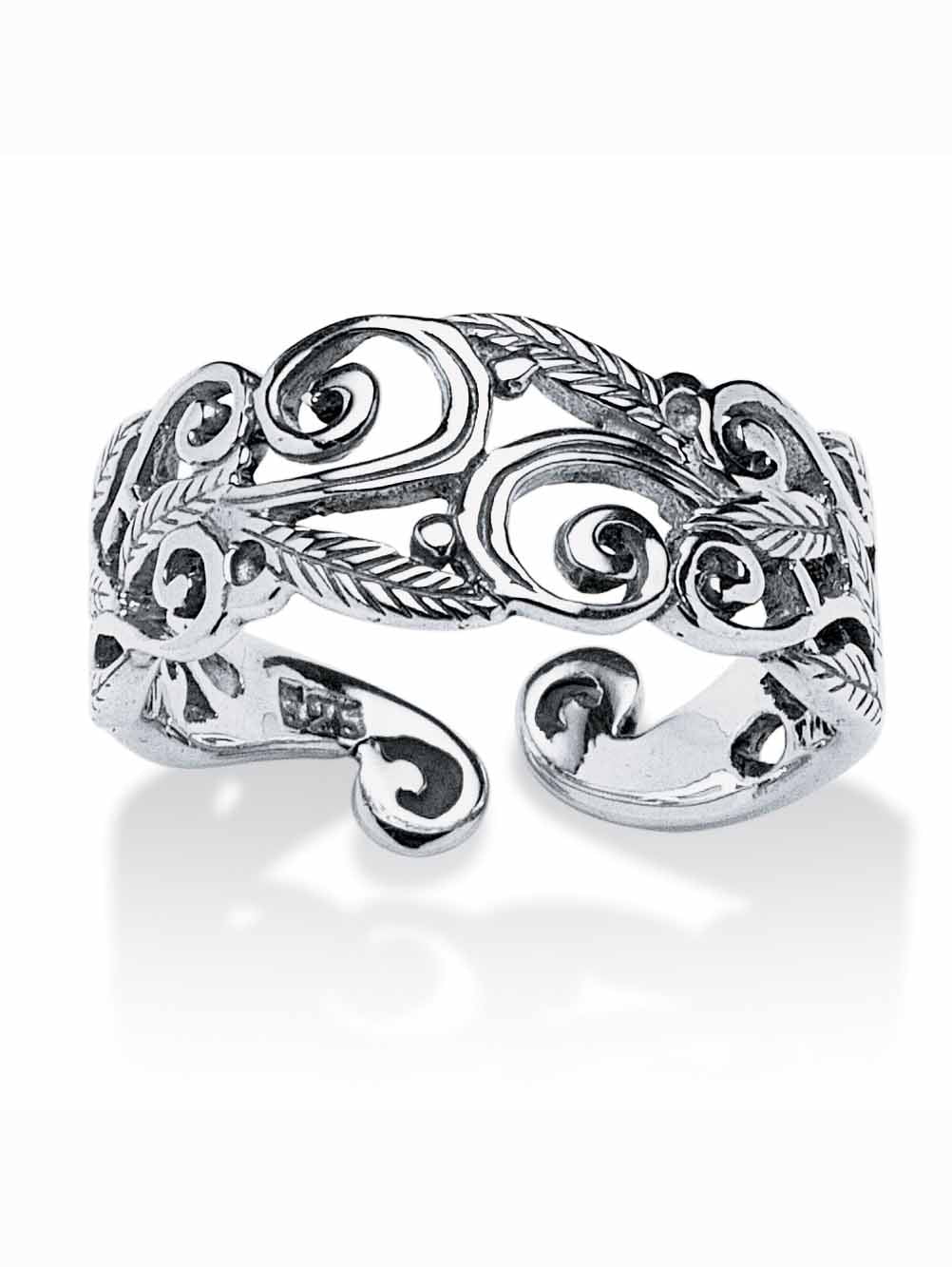 PalmBeach Jewelry Ornate Scroll Ring in Sterling Silver - Walmart.com