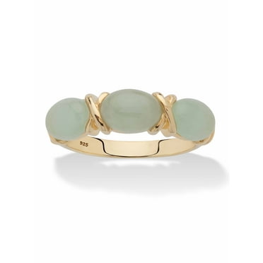 PalmBeach Jewelry Genuine Green or Black Jade Butterfly Ring in 14k or 10k Yellow Gold - Walmart.com