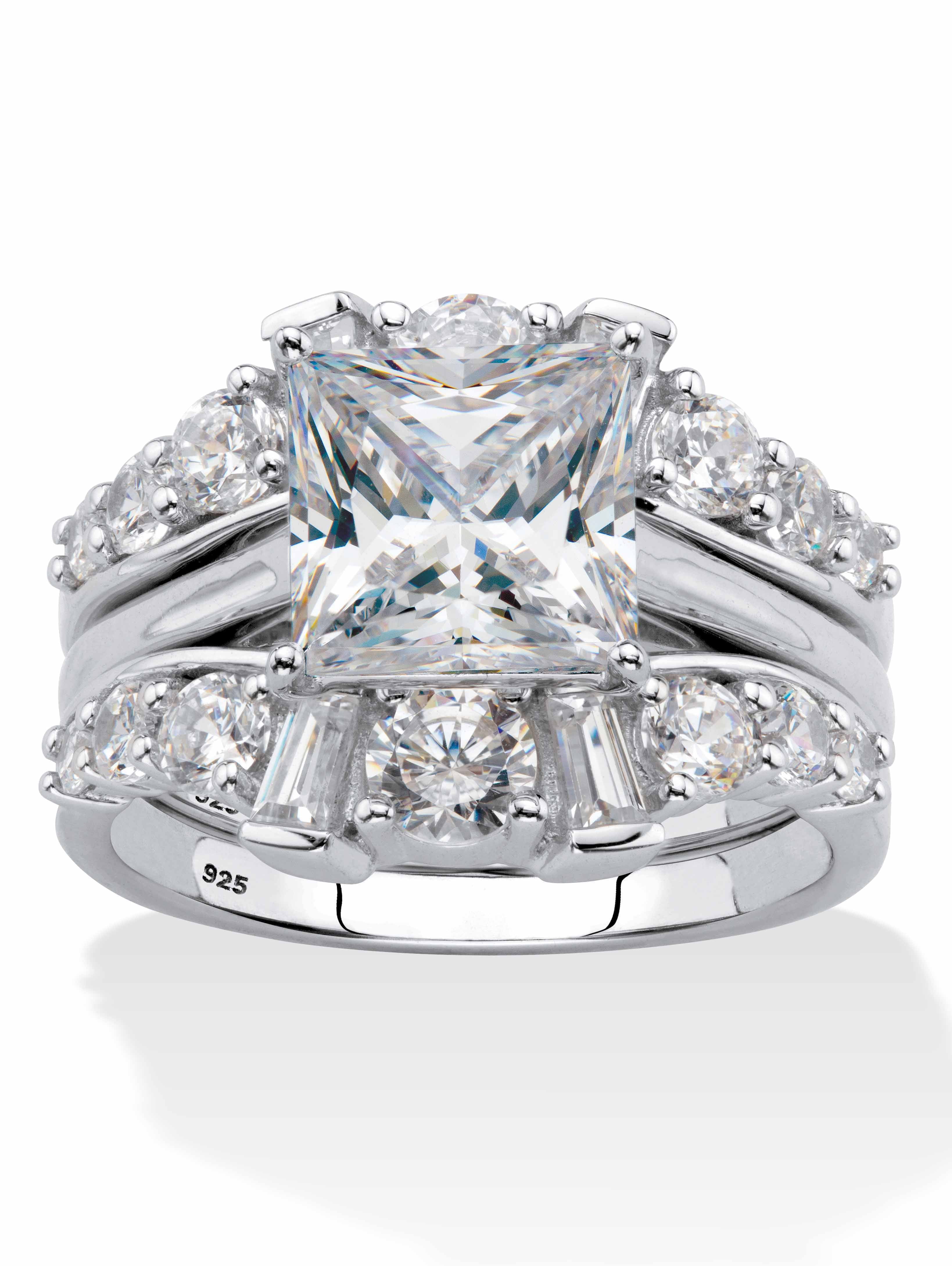 Palmbeach Jewelry Princess Cut Cubic Zirconia 2 Piece Jacket Wedding
