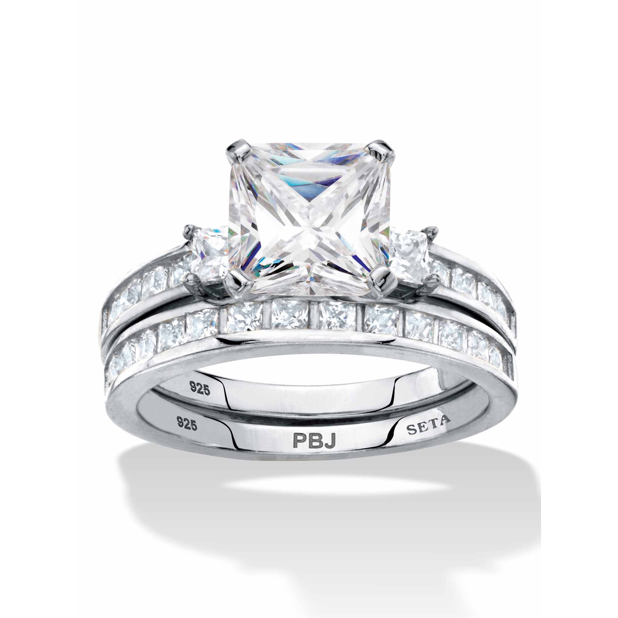 Huge Princess Cut Wedding Rings