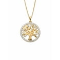 PalmBeach Jewelry 14k Gold-Plated Sterling Silver Tree of Life Pendant ...