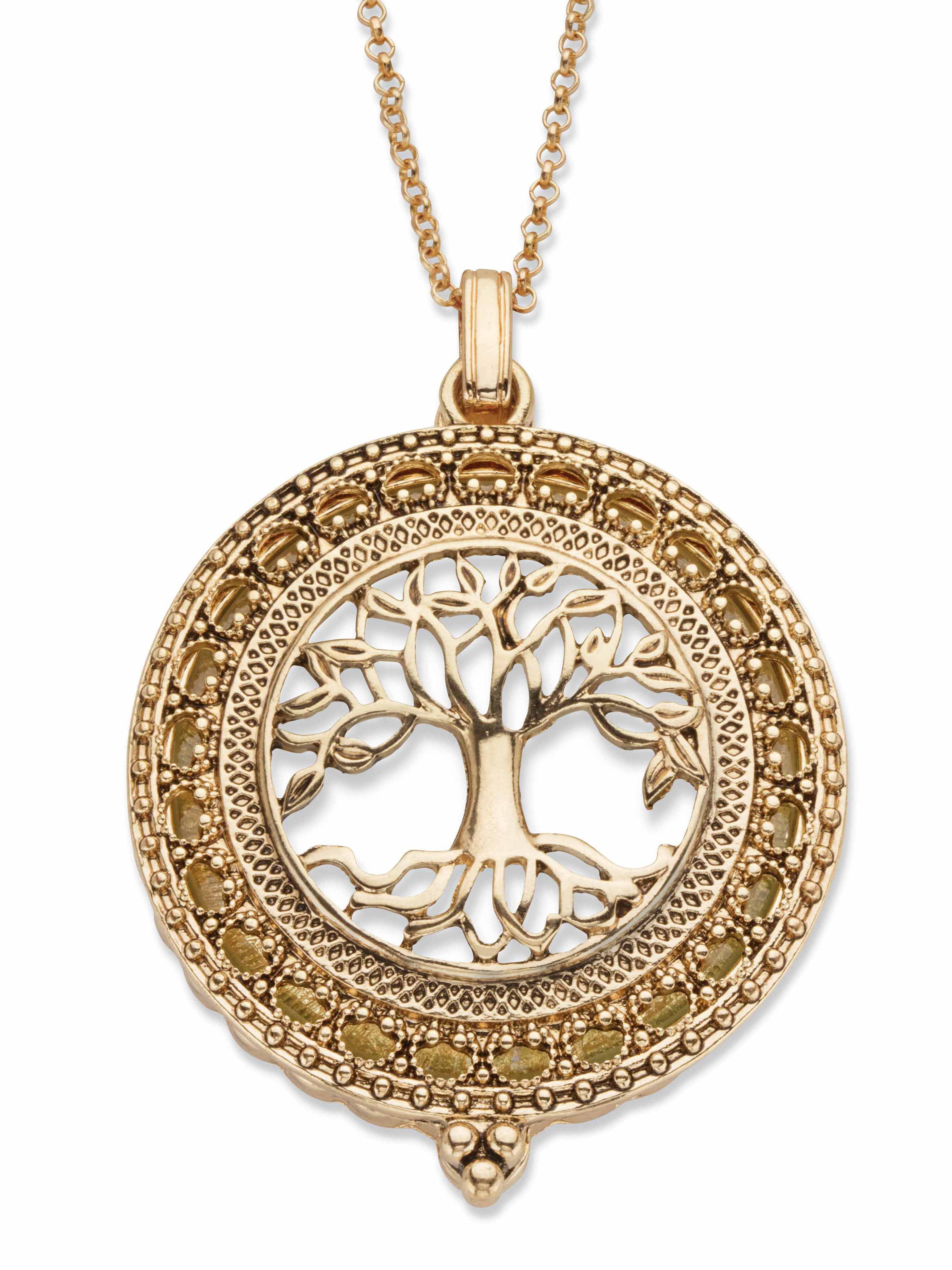 PalmBeach Jewelry Tree of Life Magnifying Glass Locket Medallion ...