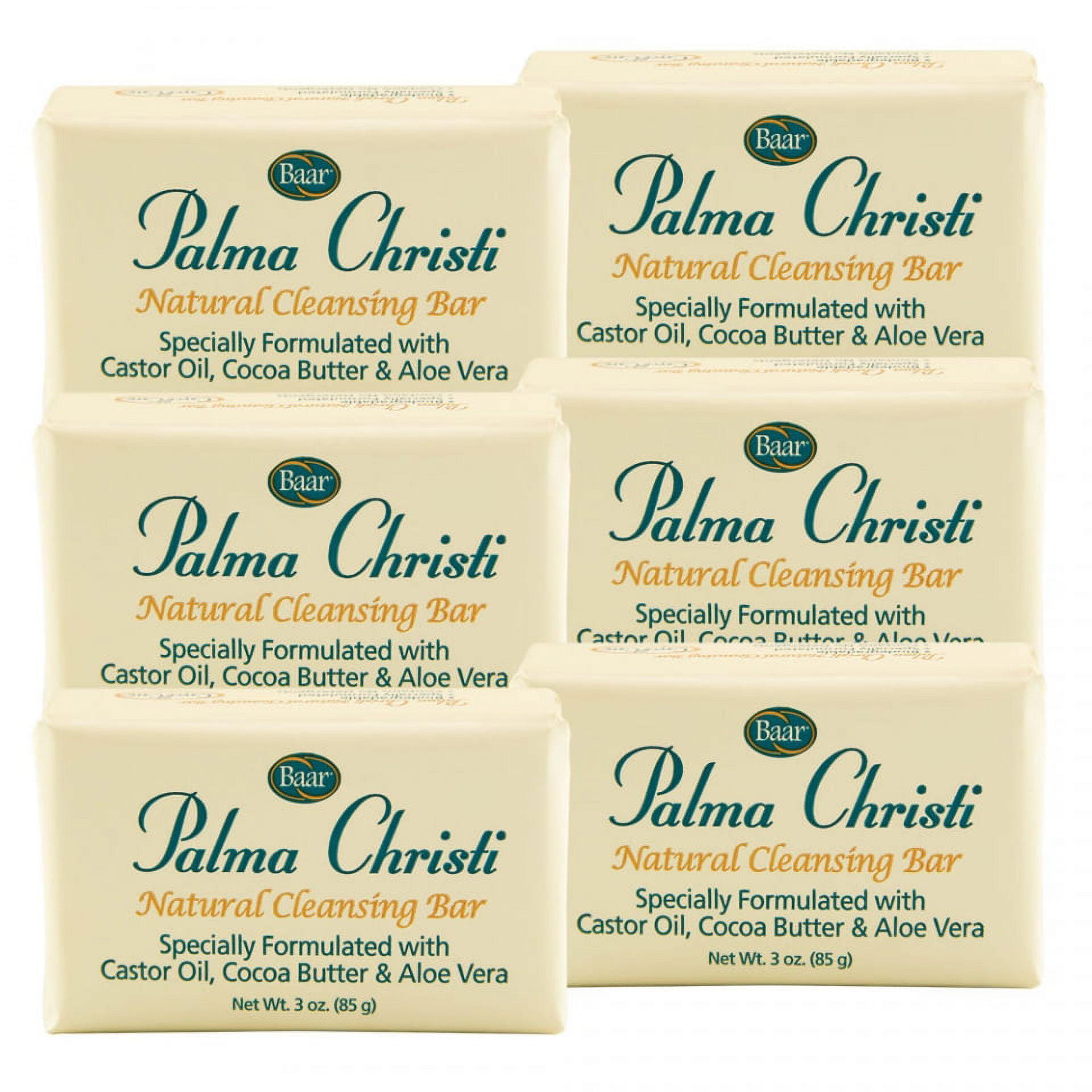 Palma Christi (Castor Oil) Natural Cleansing Bar Soap, 6 bar set ...