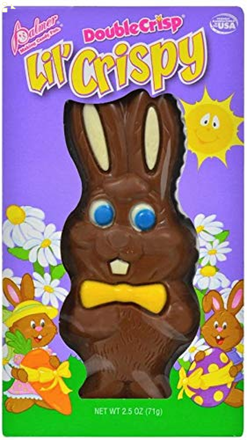 Palmer Double Crisp Lil Crispy Candy Chocolaty Chocolate Bunny, 2.5 ...