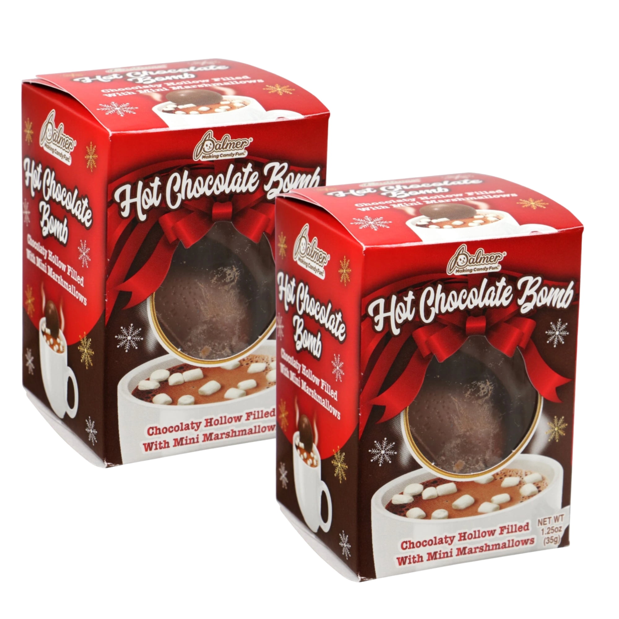 Palmer Hot Chocolate Bombs, Real Belgian Chocolate Hot Cocoa Bombs with ...