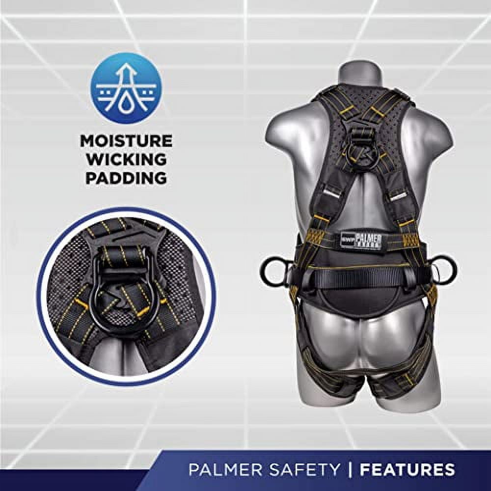 Palmer Safety Fall Protection Construction Safety Harness - QCB Chest ...