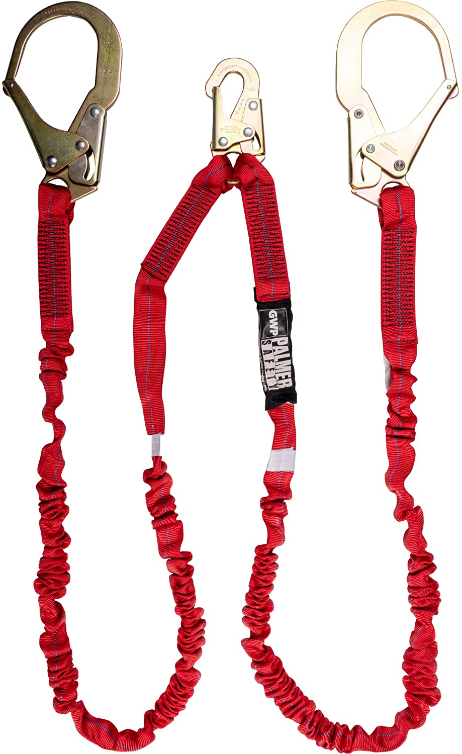 Palmer Safety Fall Protection L122233 6' Internal Shock Lanyard Double ...