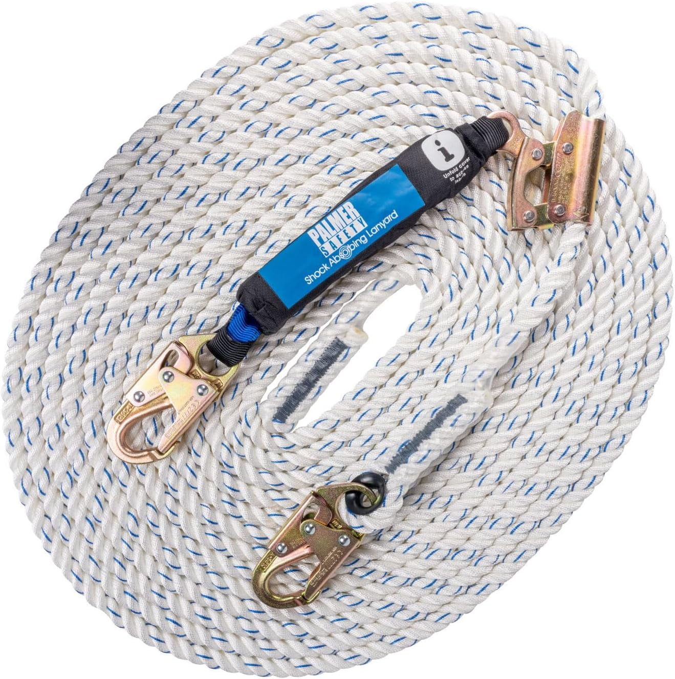 Palmer Safety Vertical Lifeline Assembly - 50FT Rope Harness Safety ...