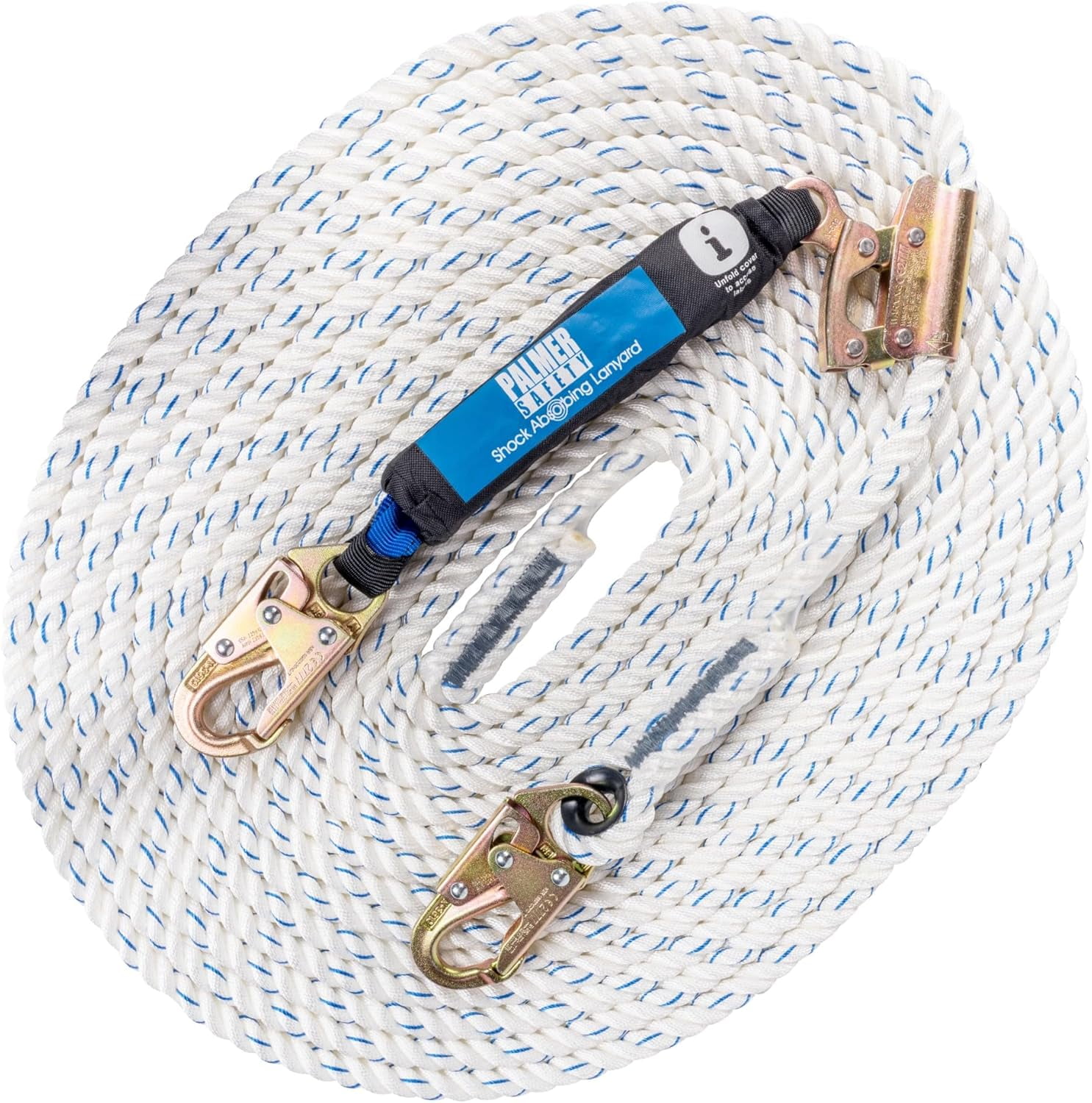 Palmer Safety Vertical Lifeline Assembly - 50FT Rope Harness Safety ...