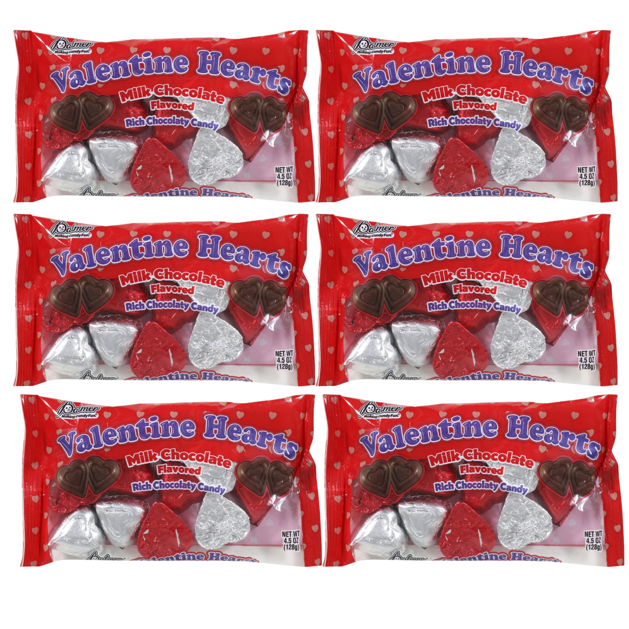 Palmer Valentine's Milk Chocolate Hearts Candy with Chocolatey Smooth ...