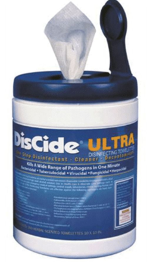 Palmero 60DIS DisCide Ultra Disinfecting Towelettes Wipes 6" x 6.75 ...