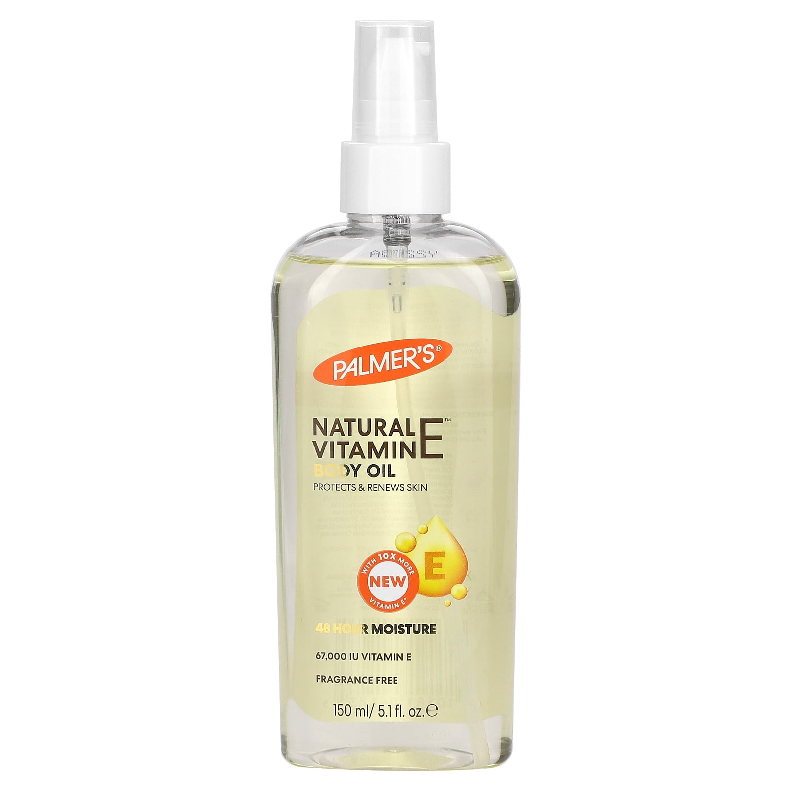 Palmers, Natural Vitamin E Body Oil, Fragrance Free, 5.1 fl oz (150 ml ...