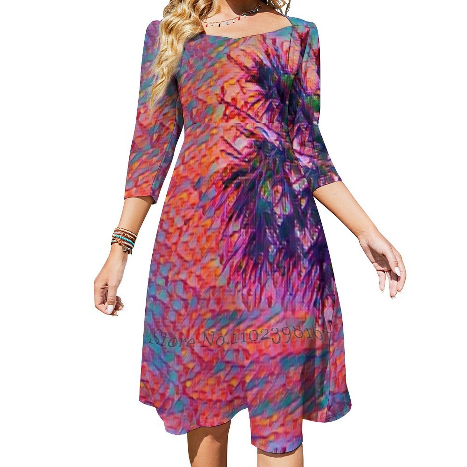 Palmetto Evening Sweetheart Knot Flared Dress Fashion Design Large Size ...