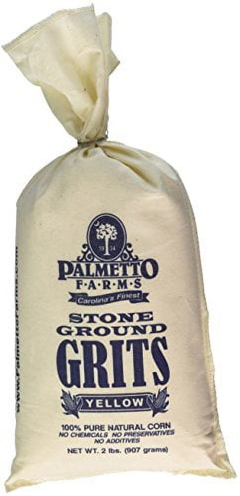 Palmetto Farms Stone Ground Yellow Grits, 32 oz, Coarse Ground Cornmeal ...