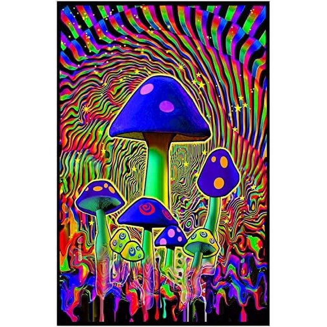 Palmetto Poster 23x35 Blacklight Poster: Trippy Mind Melt Flocked ...