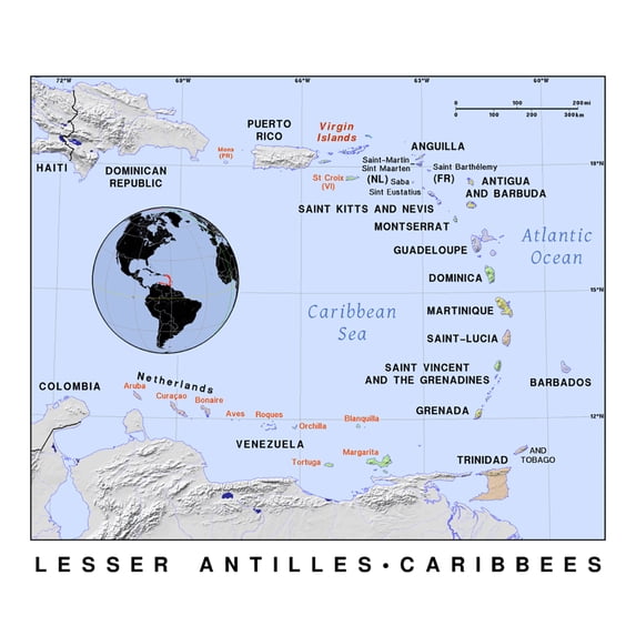 Palmetto Posters 14x12 Laminated Poster: Detailed political map of ...