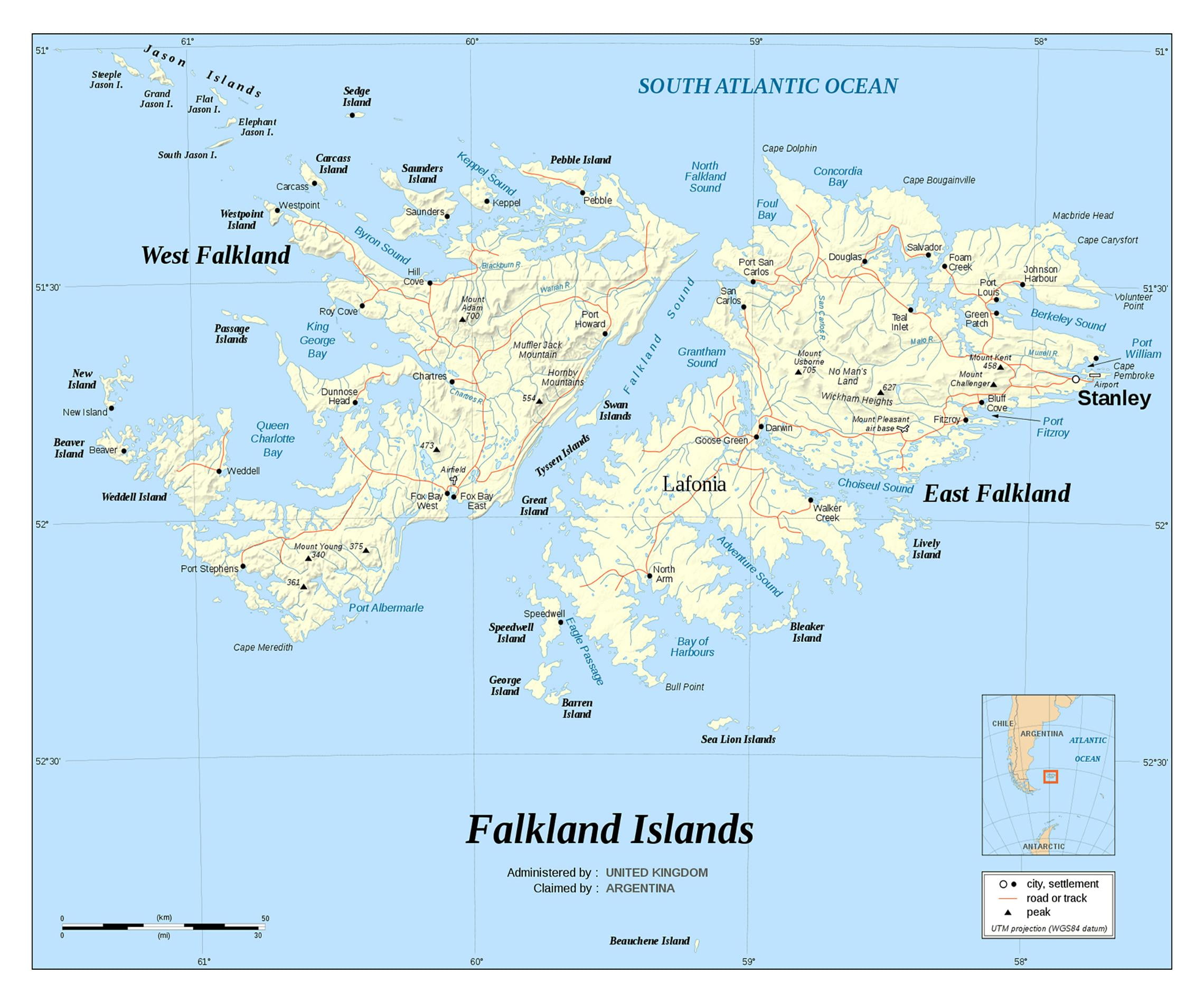 Palmetto Posters 20x24 Laminated Poster: Large detailed political map ...