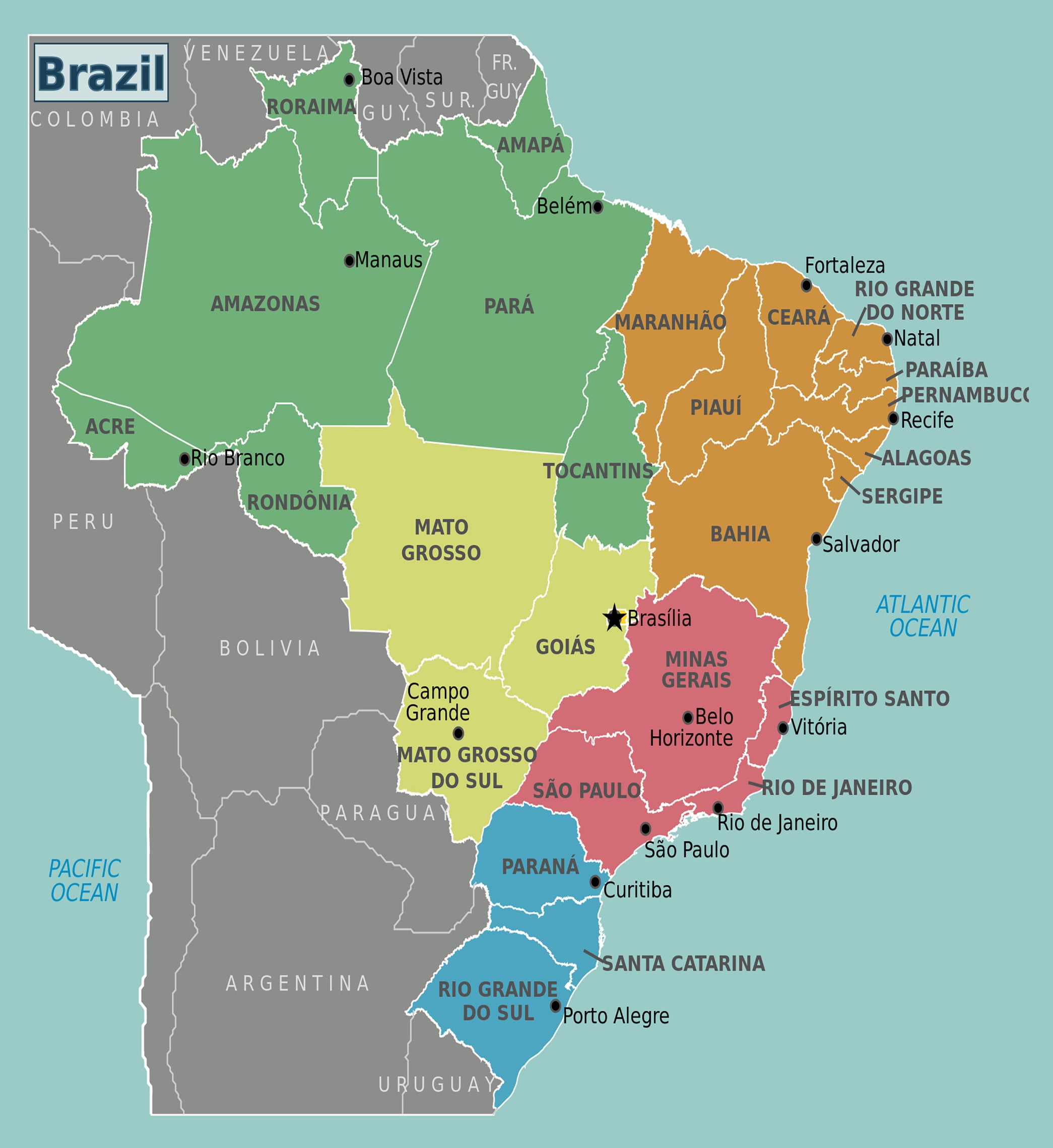 Brazil Shape Map