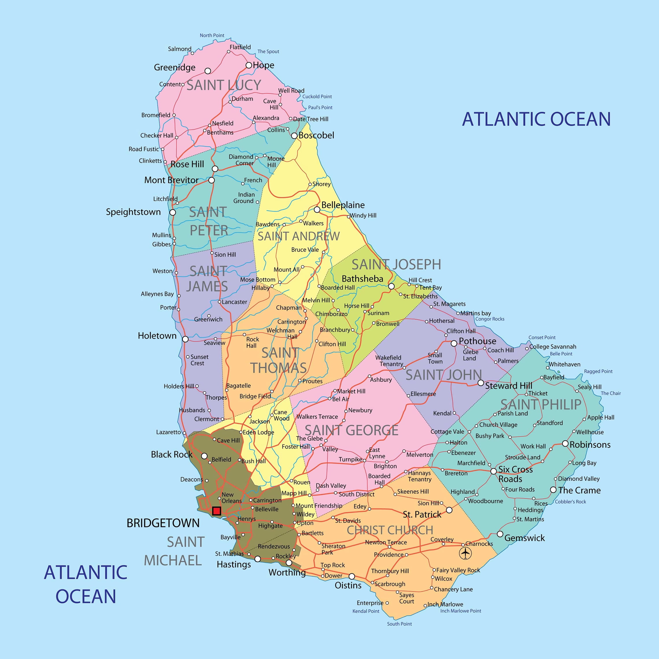 Palmetto Posters 24x24 Laminated Poster: Large detailed administrative ...