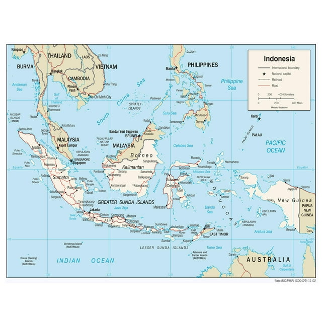 Palmetto Posters 24x31 Laminated Poster: Large detailed political map ...
