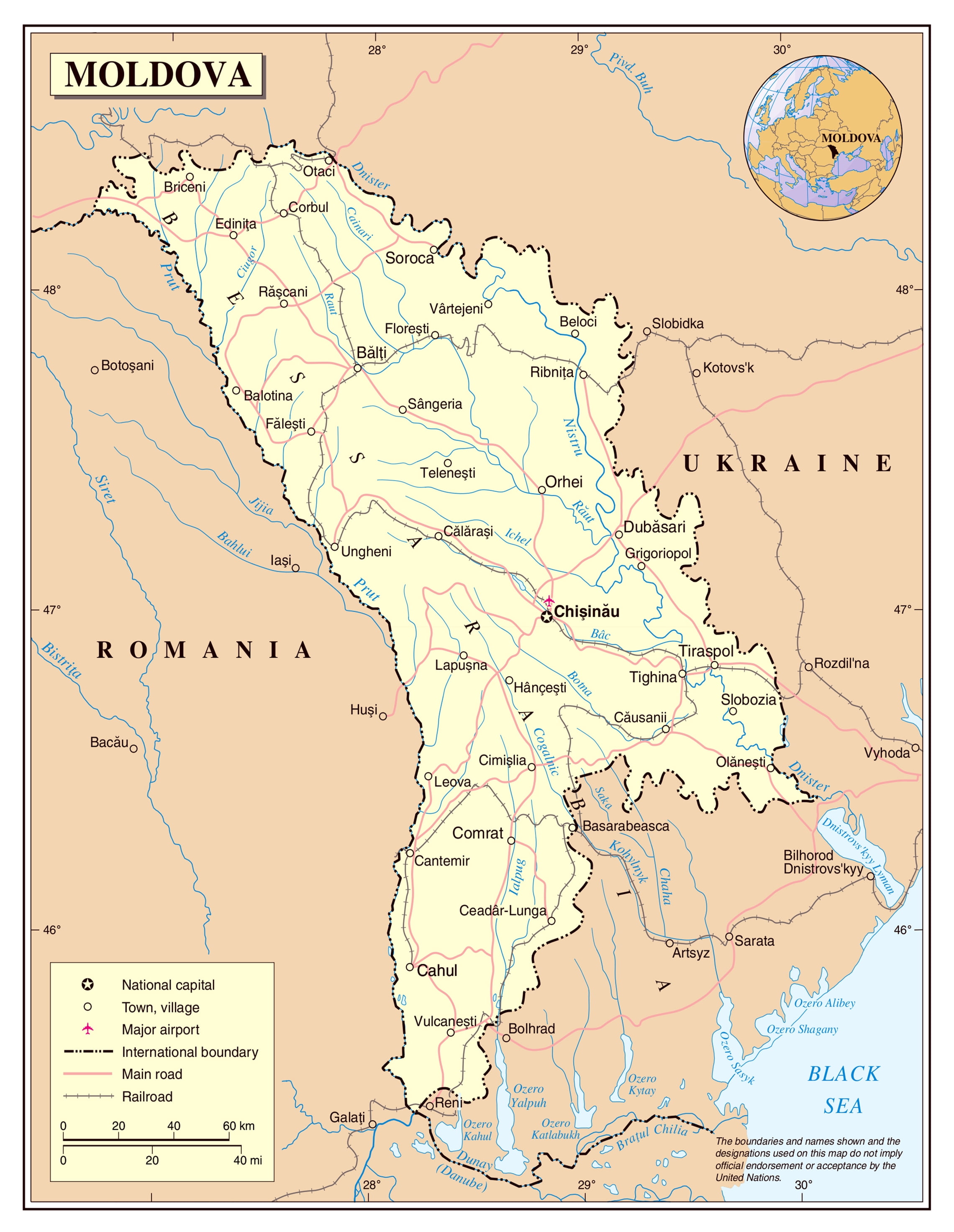 Palmetto Posters 24x31 Laminated Poster: Large detailed political map ...