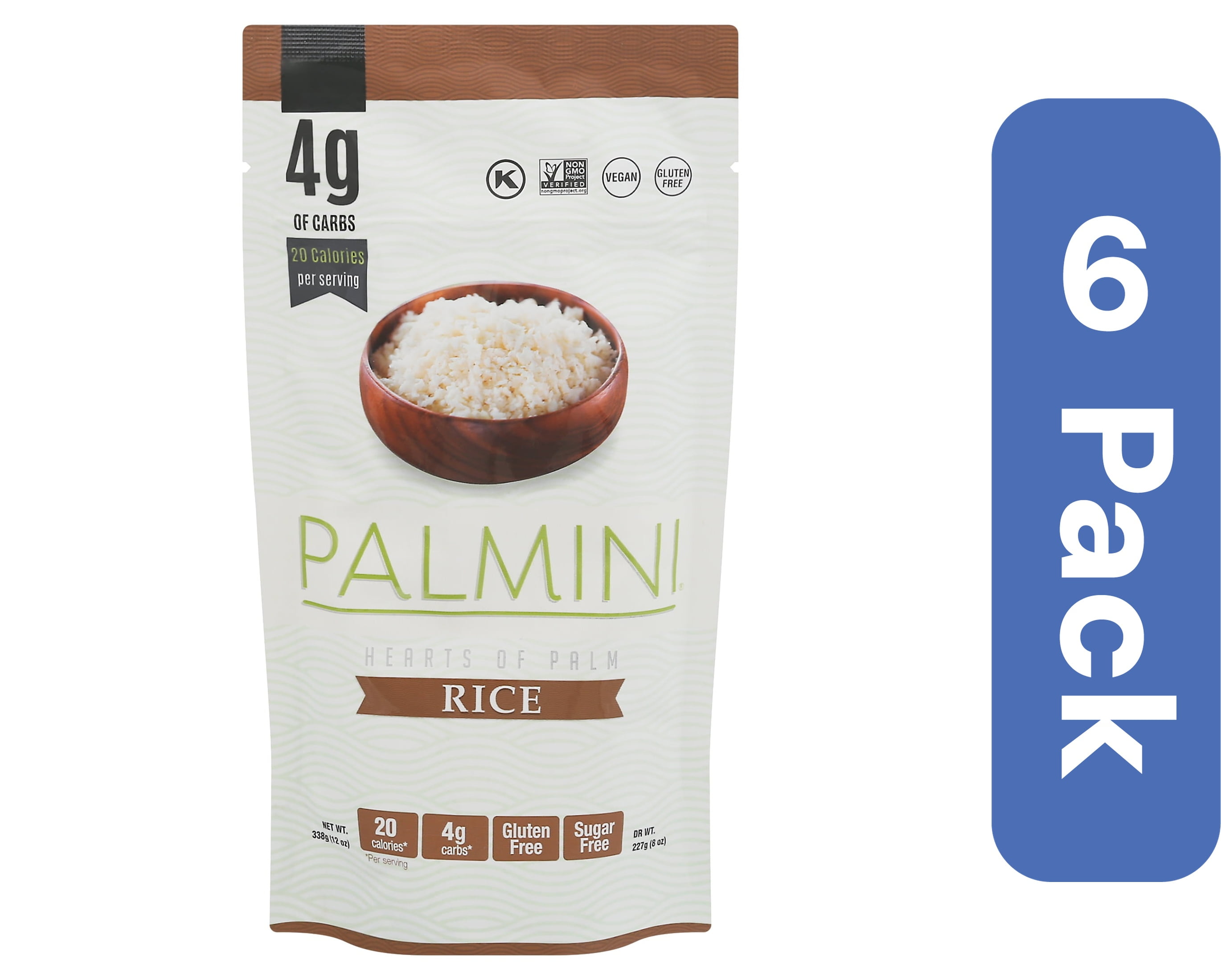 Palmini Hearts of Palm Rice Pouch 12 oz (Pack Of 6) - Walmart.com