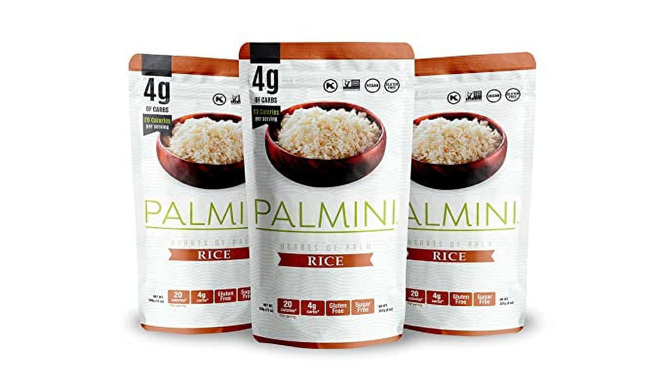 Palmini Low Carb Rice, Gluten Free, Single Serving, 12oz. Pouch - 3 ...