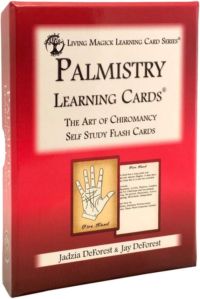 Palmistry Learning Cards - Living Magick Learning Card Series - Self Study Flash Cards - Walmart.com