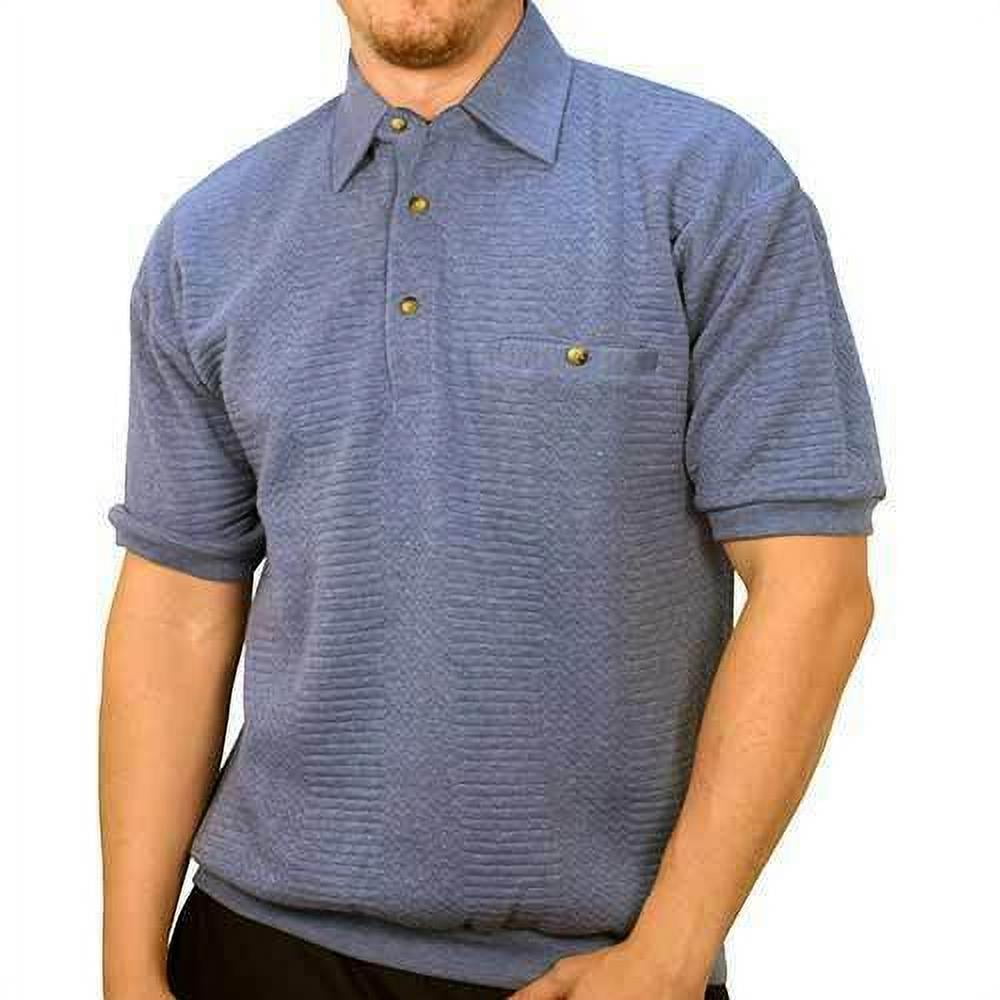 Palmland Big and Tall French Terry Short Sleeve Banded Bottom Polo ...