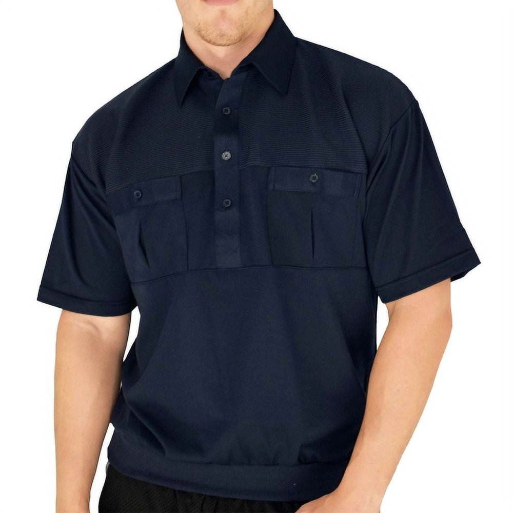 Palmland Classic 2 Pocket Solid Banded Bottom Polo Shirt Sizes Medium ...