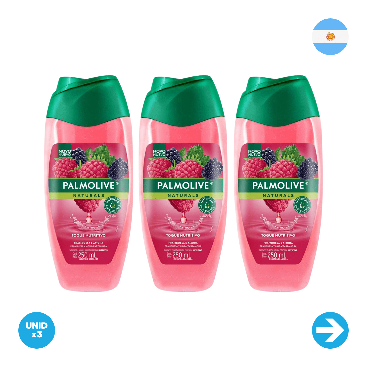 Palmolive - Naturals Raspberry & Blackberry Liquid Soap - 250ml x3 Units - Walmart.com