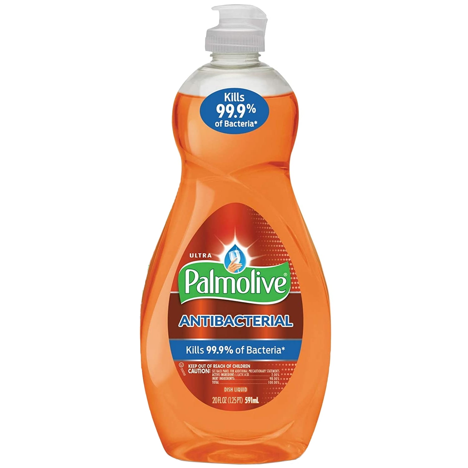 Palmolive Ultra Orange Antibacterial Dish Soap, 20 fl oz, Concentrated ...
