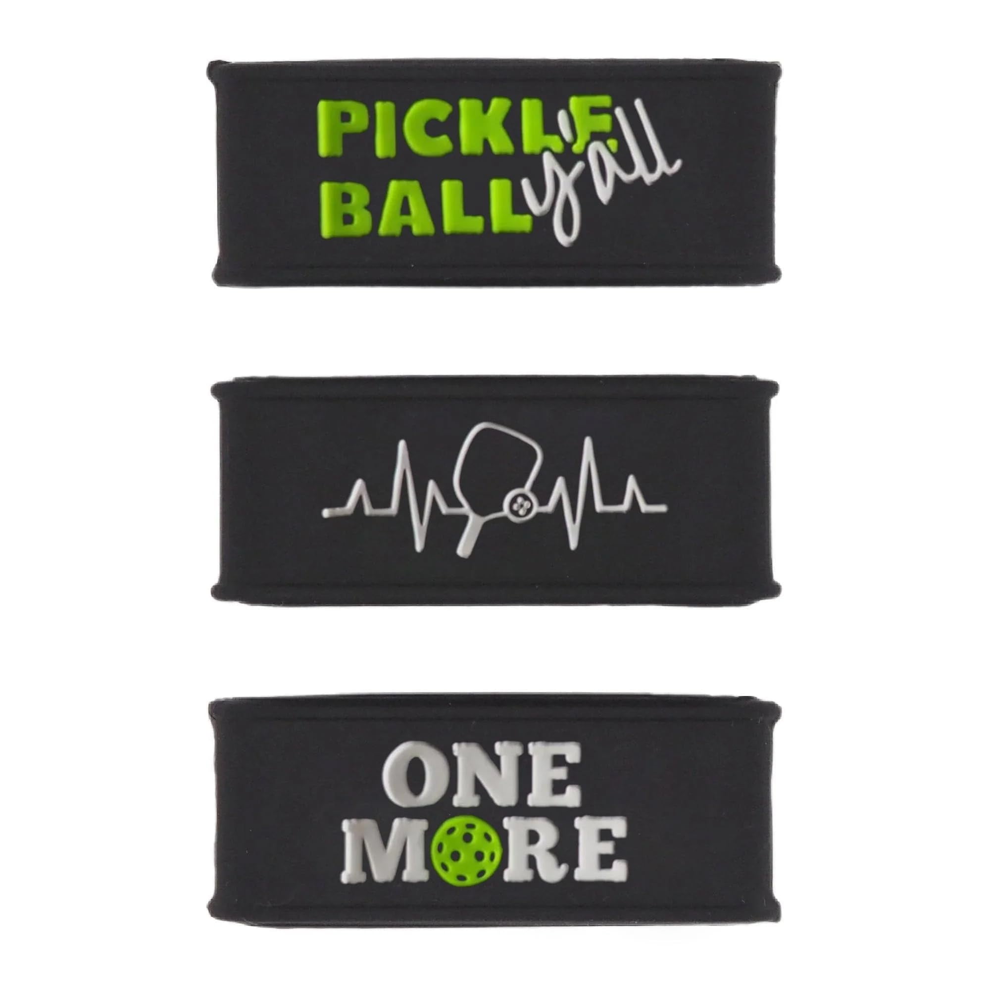 Palms-O-Aces Pickleball Paddle New Silicone Grip Bands - Black 3C - 0.3 ...