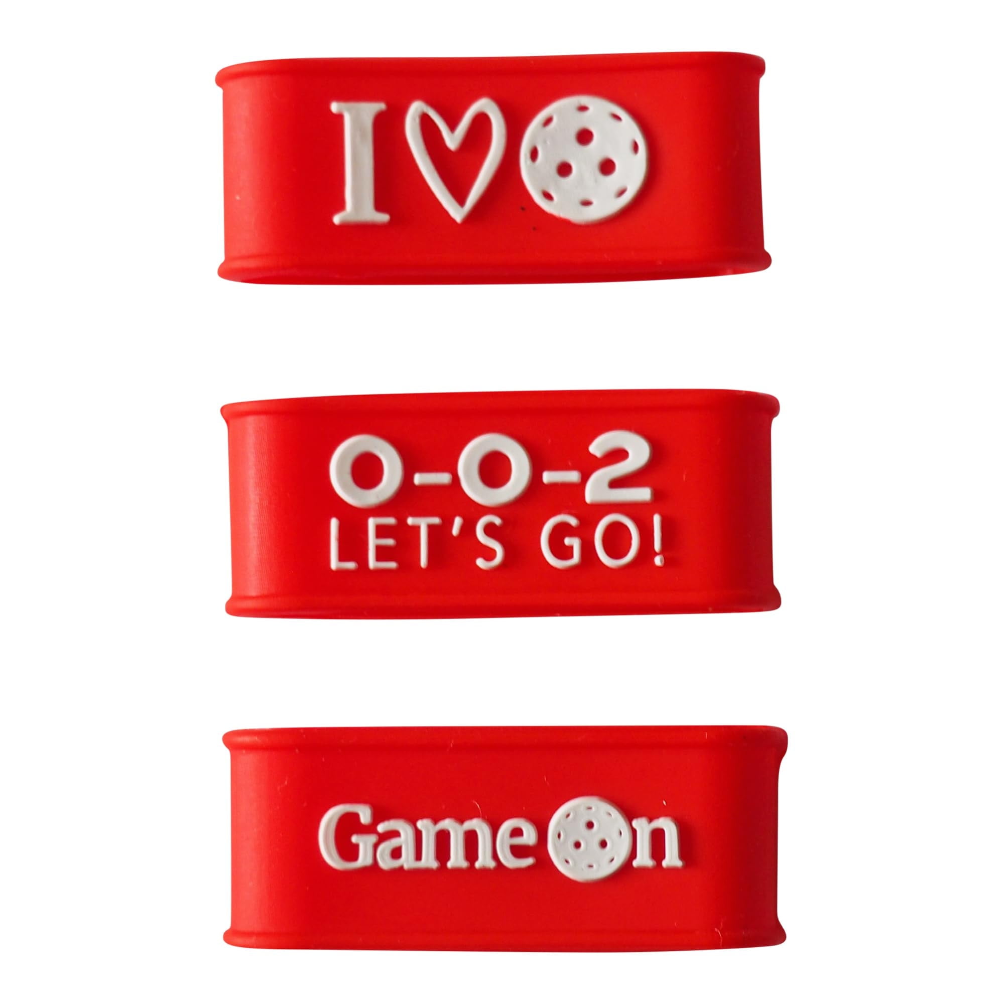 Palms-O-Aces Pickleball Paddle New Silicone Grip Bands - Red 3A - 0.3 ...