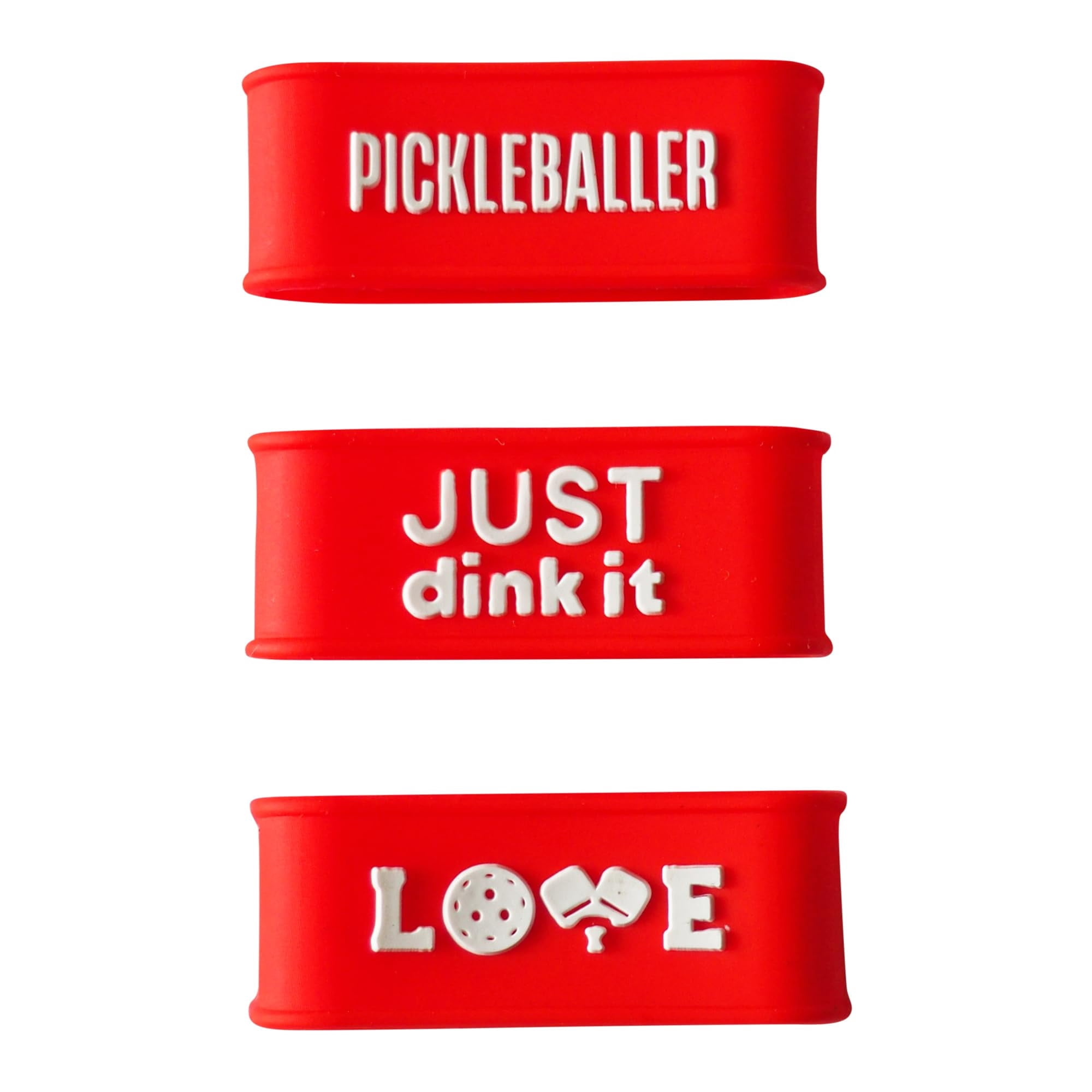 Palms-O-Aces Pickleball Paddle New Silicone Grip Bands - Red 3B - 0.3 ...